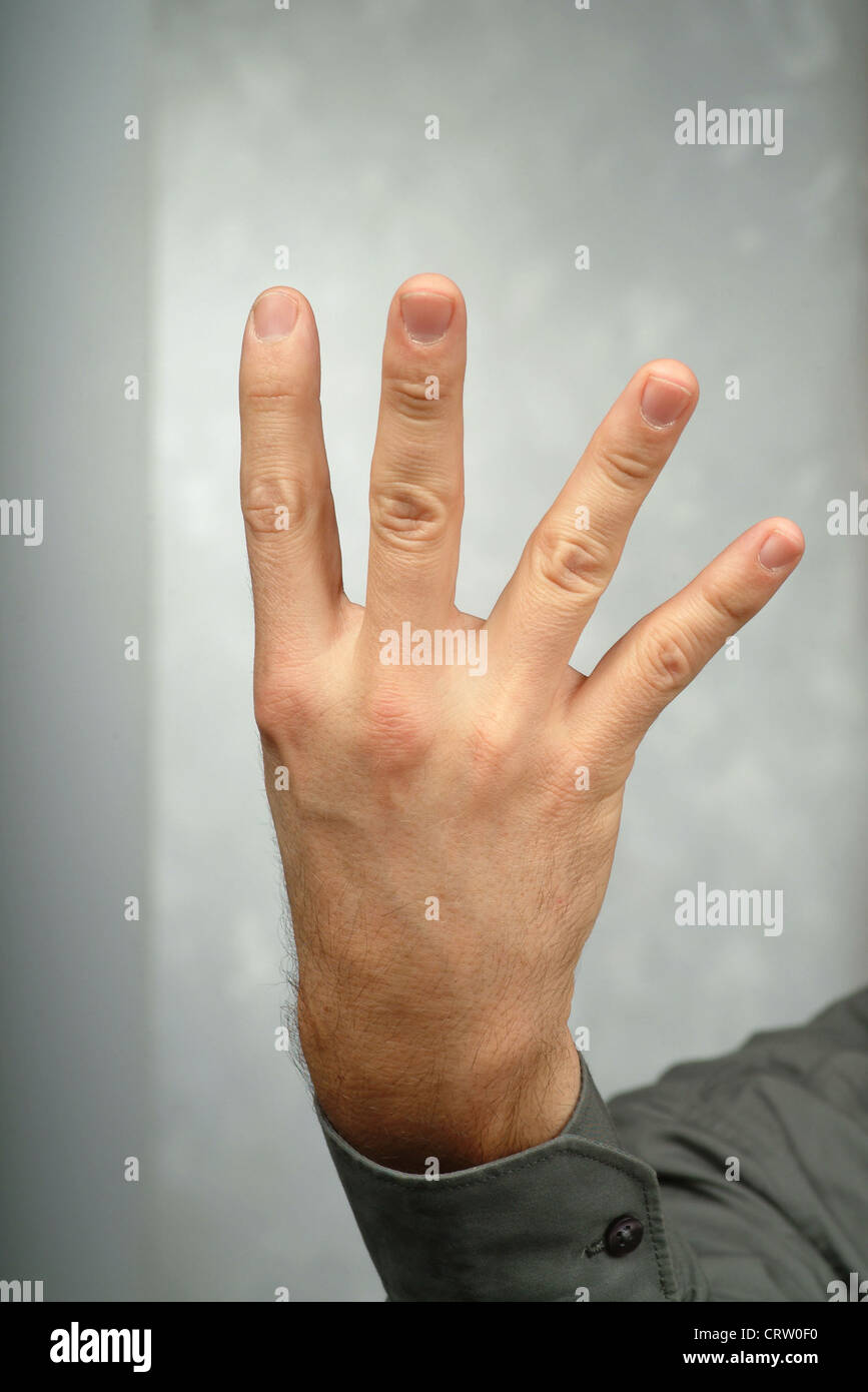 Hands - number four Stock Photo - Alamy
