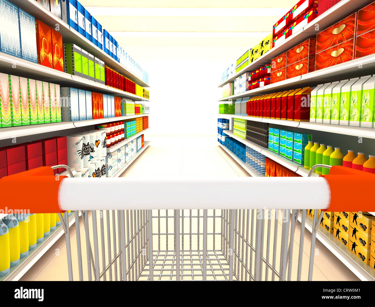 Supermarket. 3d rendered image Stock Photo - Alamy