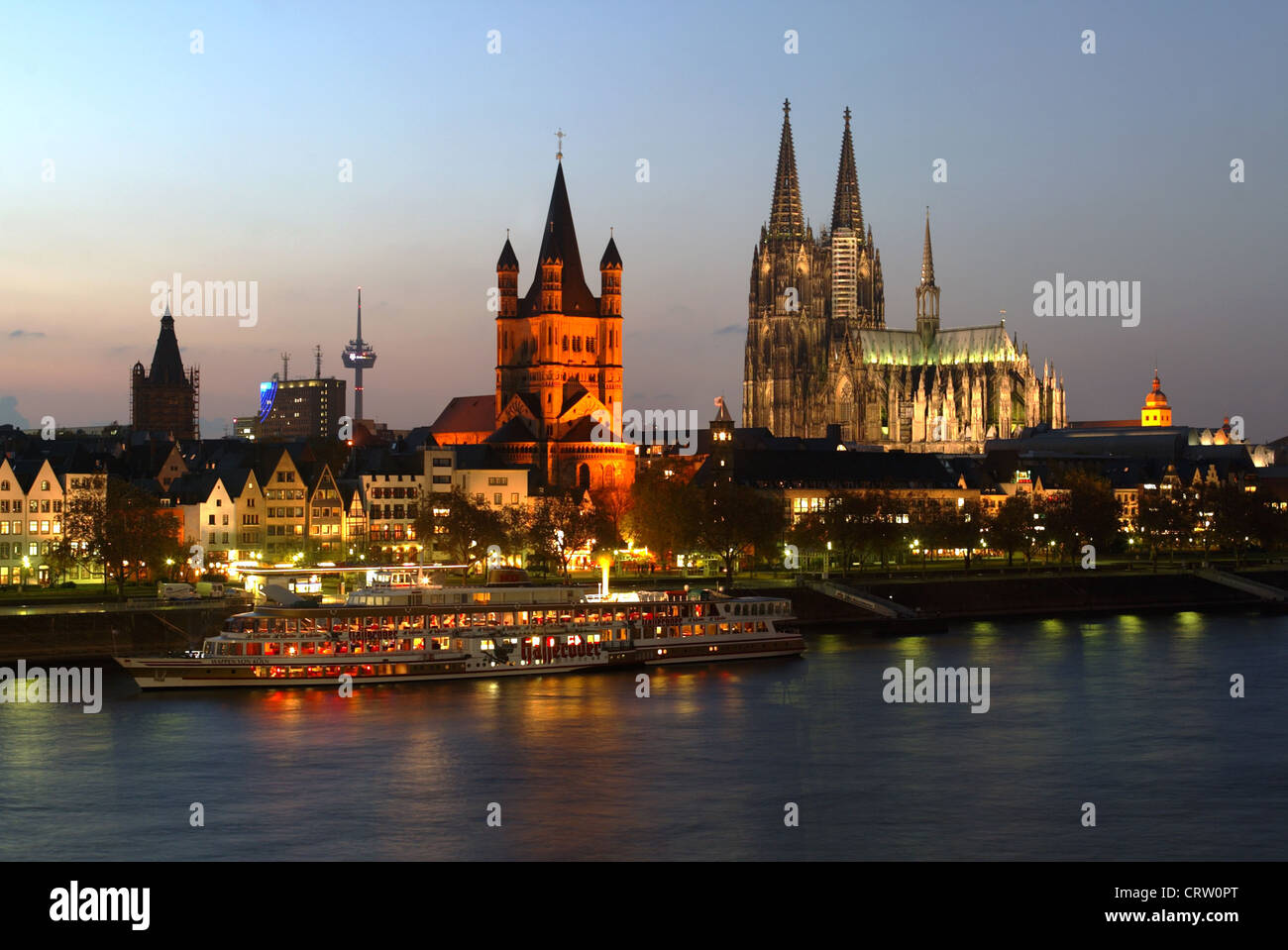 Cologne old town view Stock Photo - Alamy