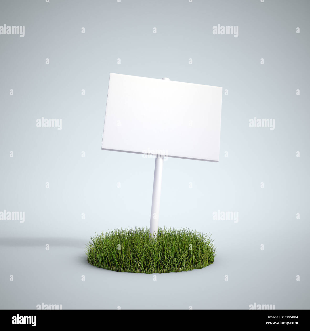 An empty sign on a patch of grass Stock Photo - Alamy