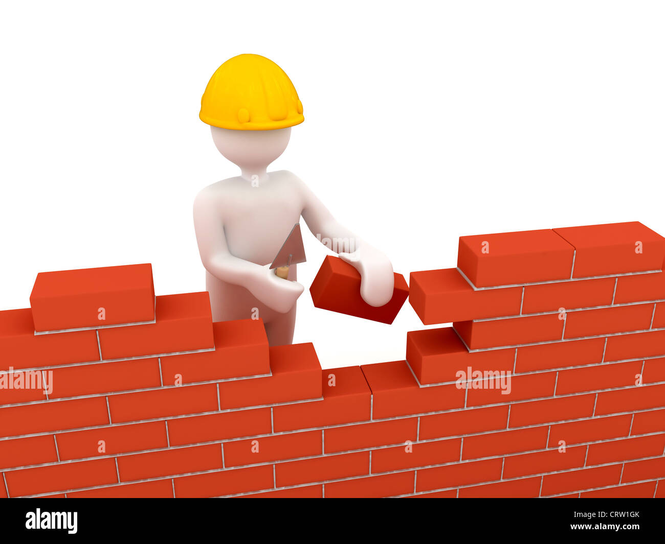 Brick wall. 3d render Stock Photo - Alamy