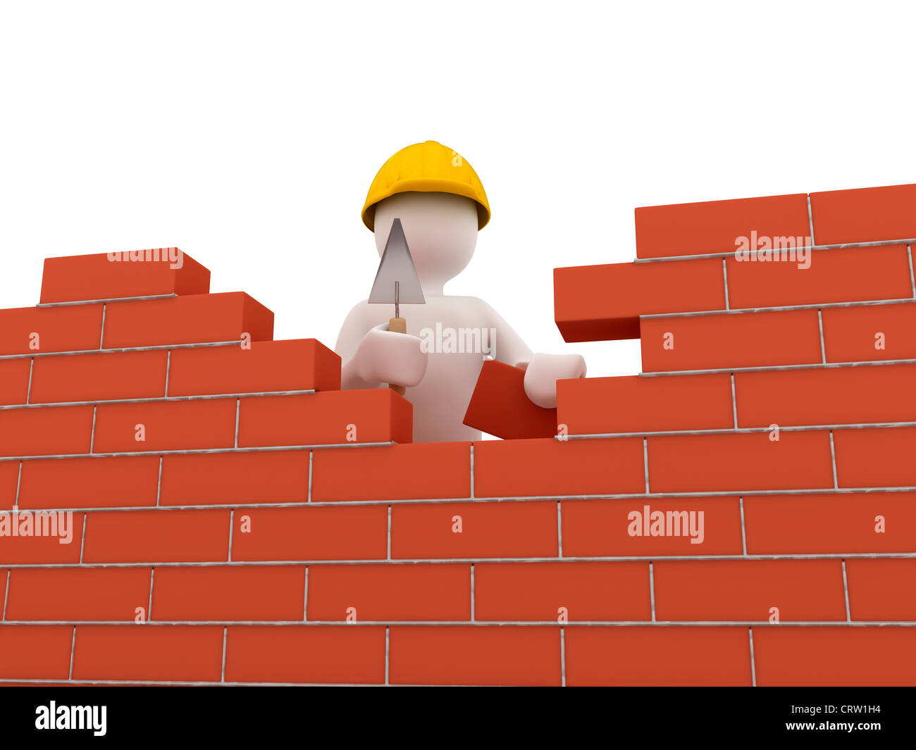 Brick wall. 3d render Stock Photo - Alamy