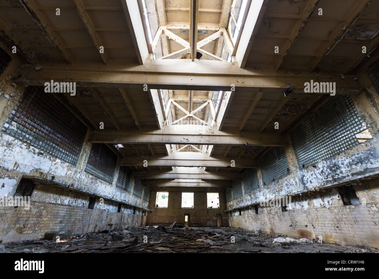 ruins of a very heavily polluted industrial factory, place was known as ...