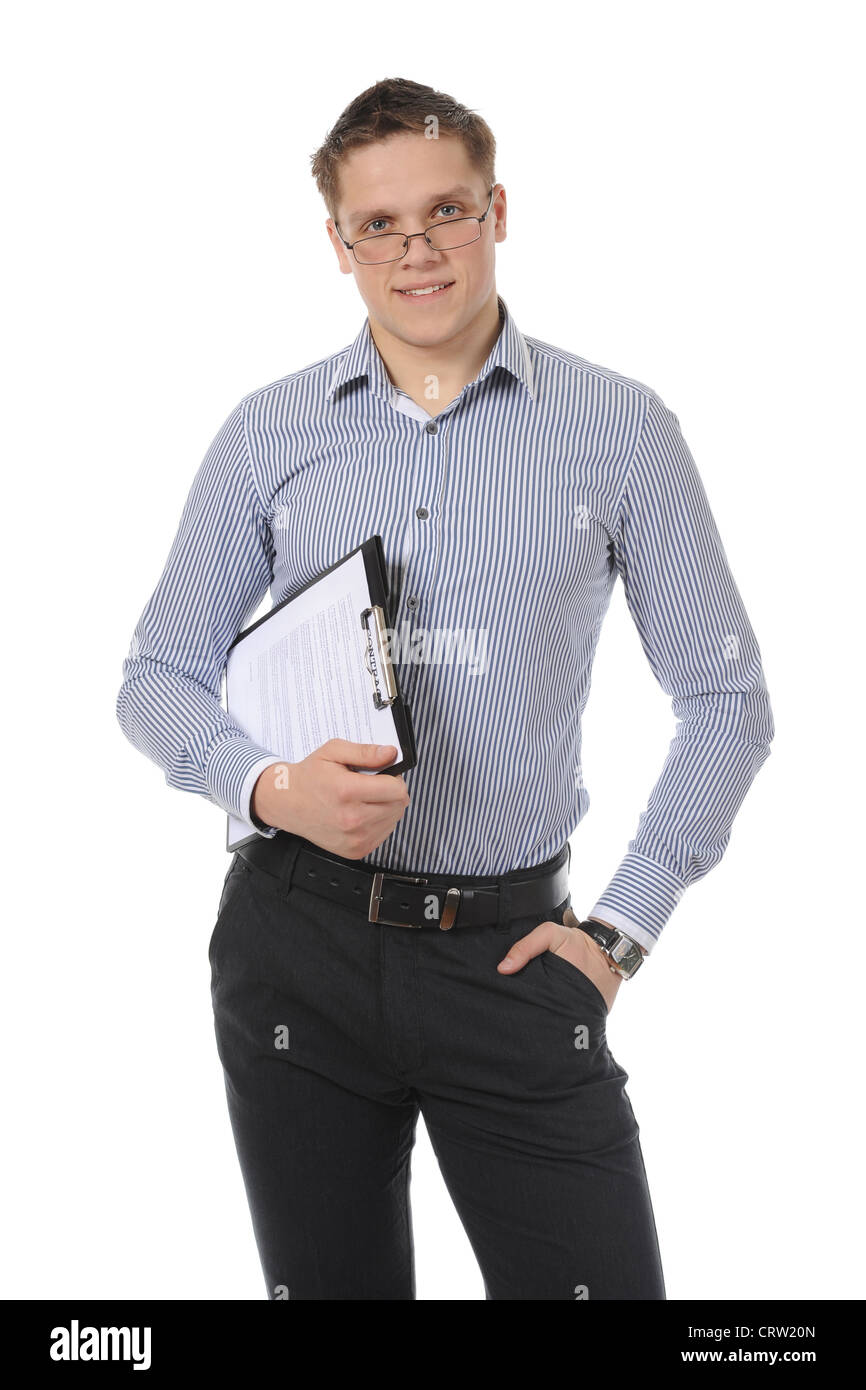 business man holding clipboard Stock Photo - Alamy business man holding clipboard Stock Photo - Alamy