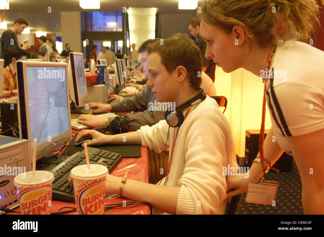Tournament: German Championship of Computer Games Stock Photo - Alamy