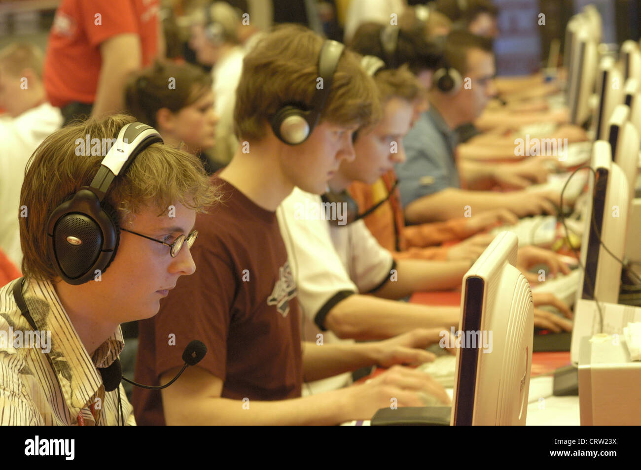 Tournament: German Championship of Computer Games Stock Photo - Alamy