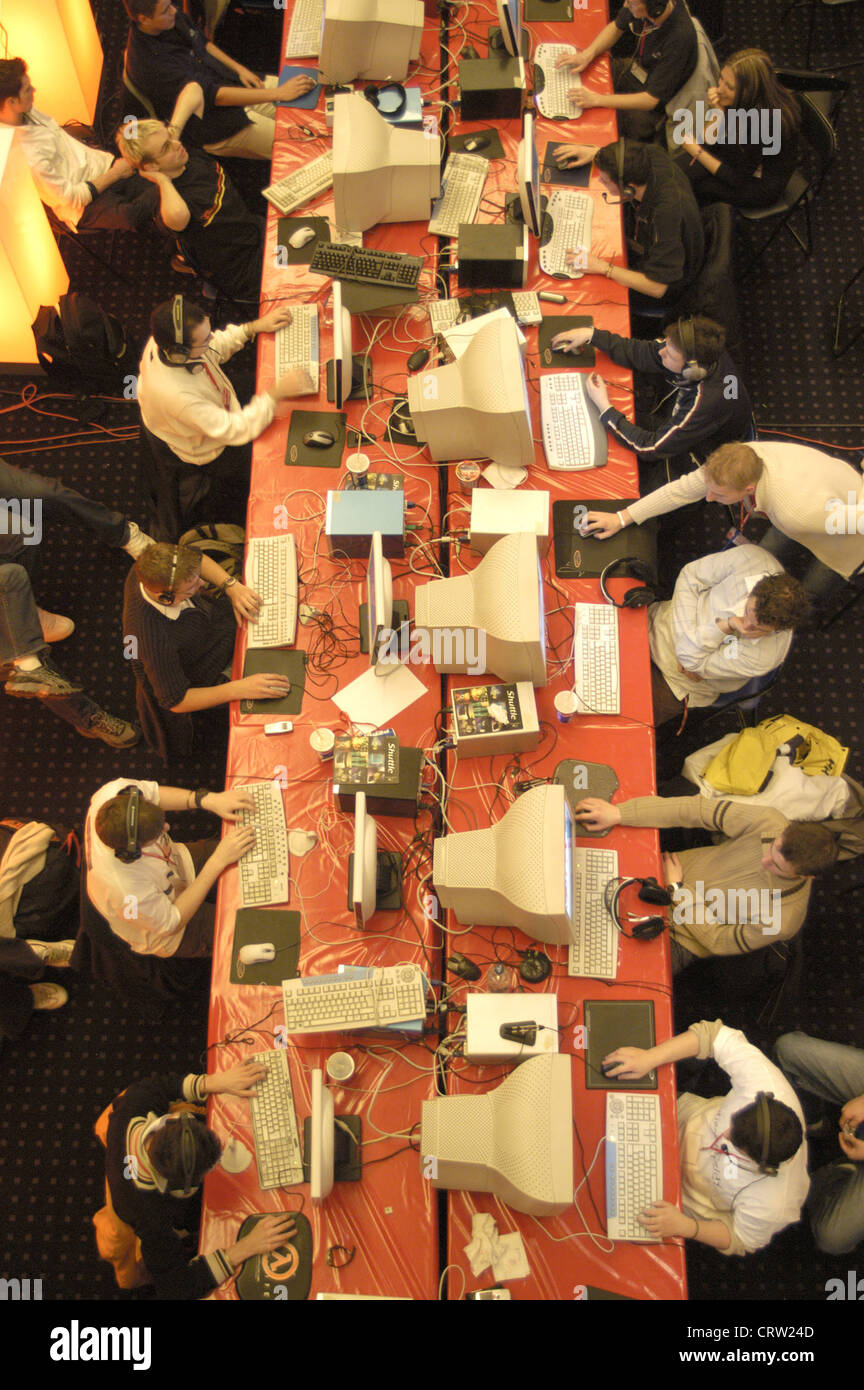 Tournament: German Championship of Computer Games Stock Photo - Alamy