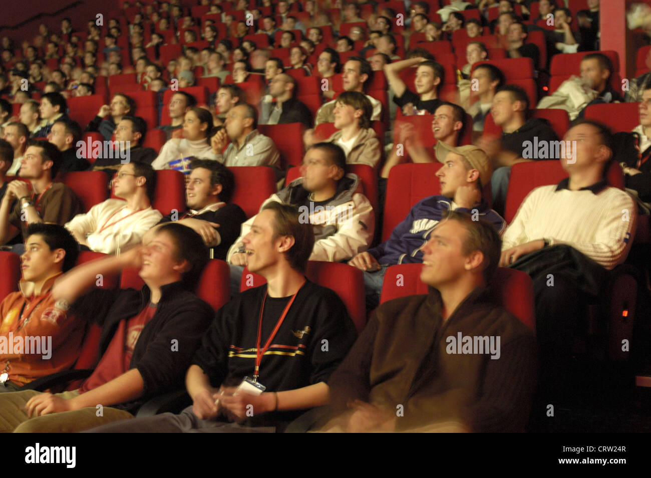 Audience in the auditorium of a cinema Stock Photo - Alamy