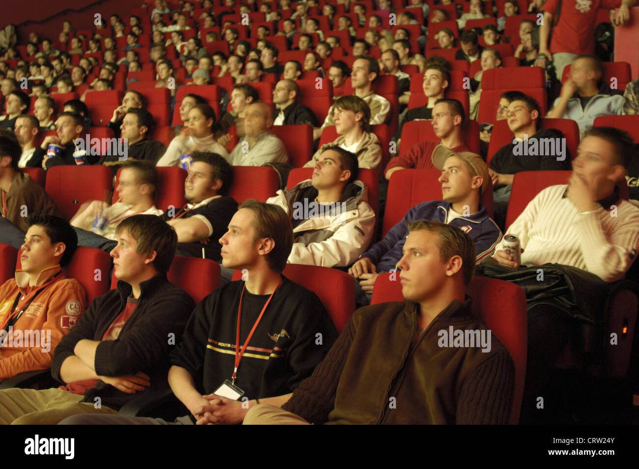 Audience in the auditorium of a cinema Stock Photo - Alamy