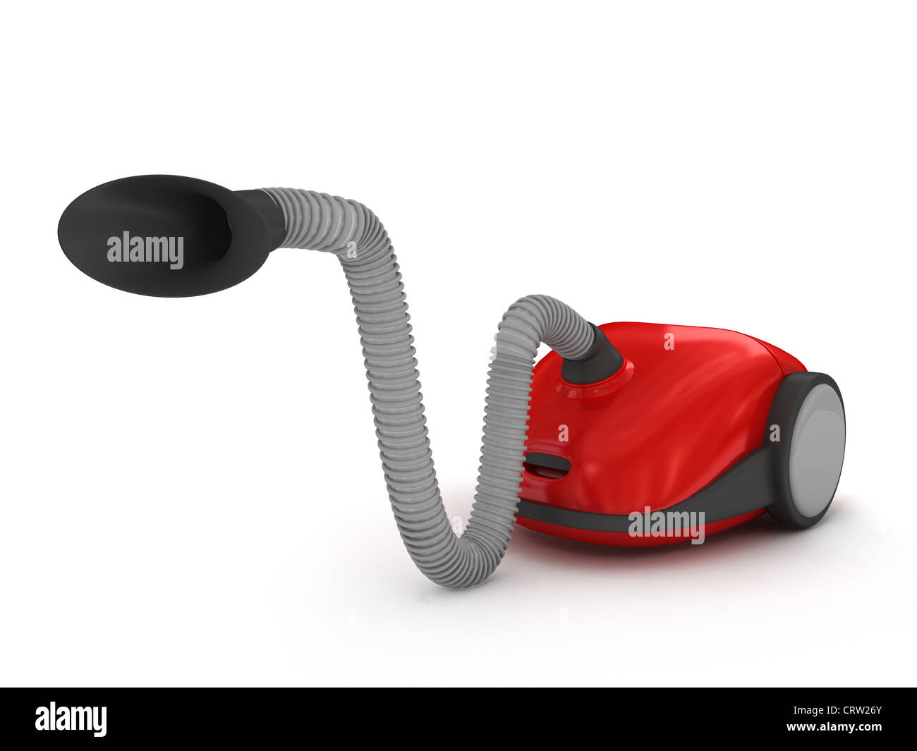 Vacuum cleaner over white. 3d rendered image Stock Photo - Alamy
