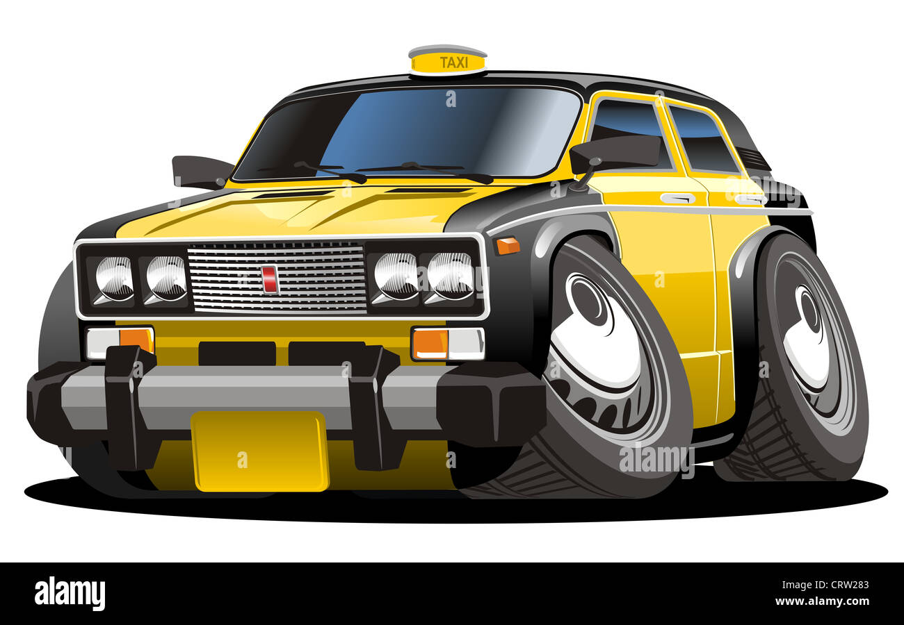 Cartoon taxi hi-res stock photography and images - Alamy
