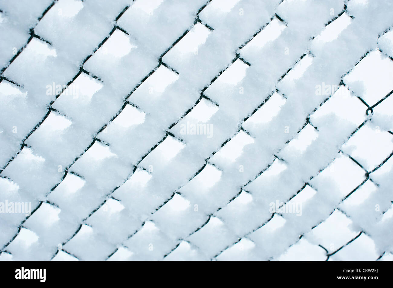 snow on a chain link fence Stock Photo - Alamy