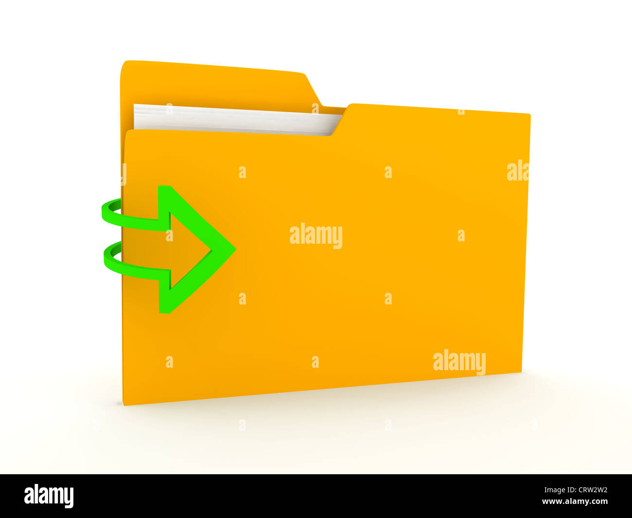 Folder over white background. 3d render Stock Photo - Alamy