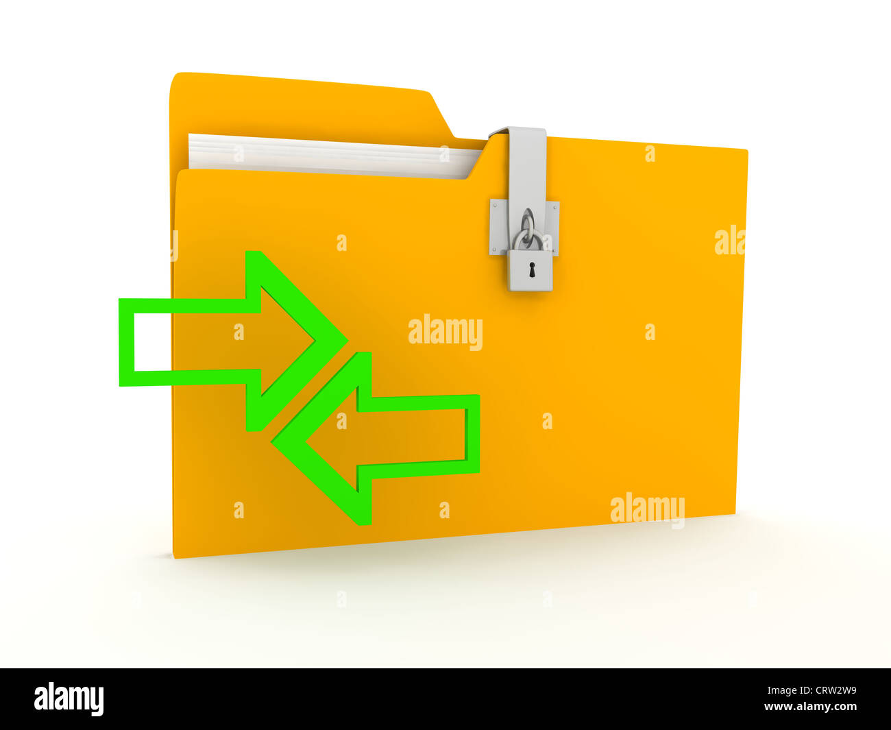 Folder over white background. 3d render Stock Photo - Alamy