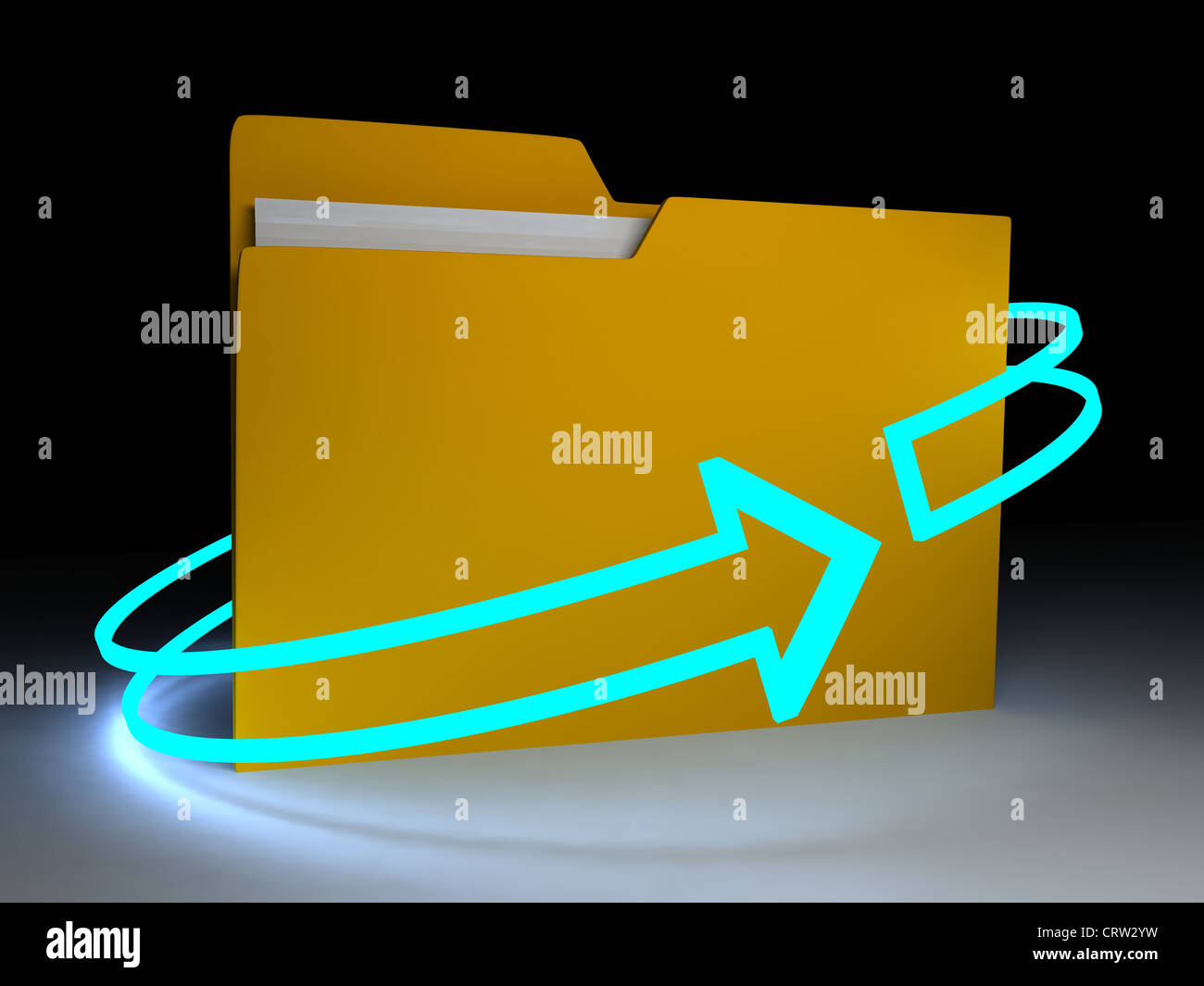 Folder over white background. 3d render Stock Photo - Alamy