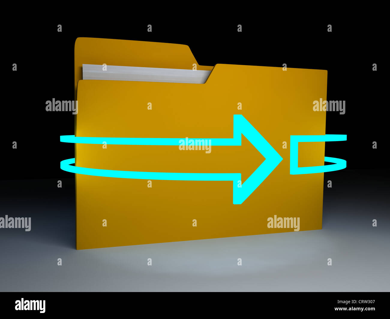Folder over white background. 3d render Stock Photo - Alamy
