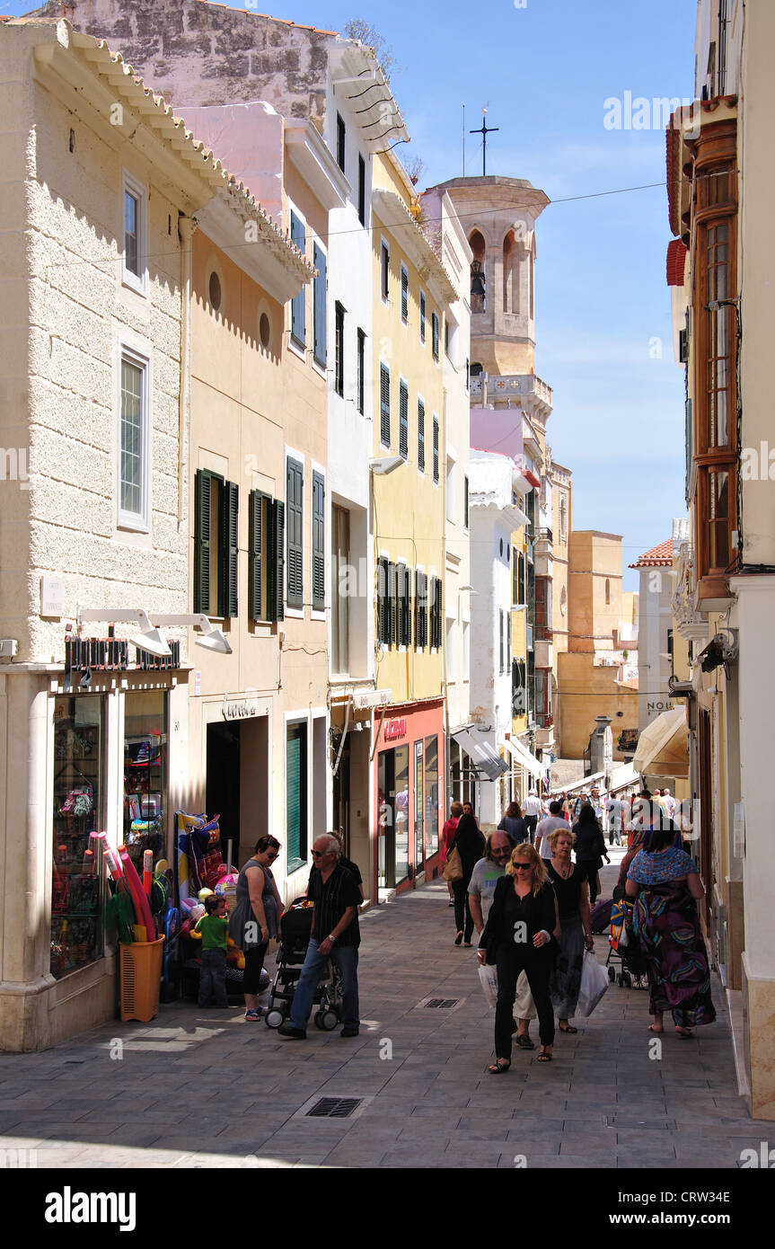 Santa Maria Church from Placa de Colon, Mahón, Menorca, Balearic ...