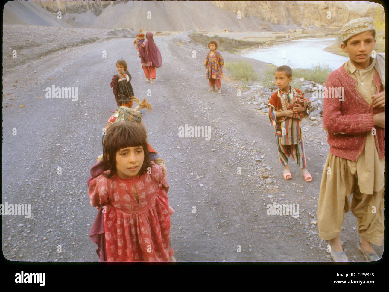 poverty poor childen on road in afghanistan before the Soviet Invasion ...