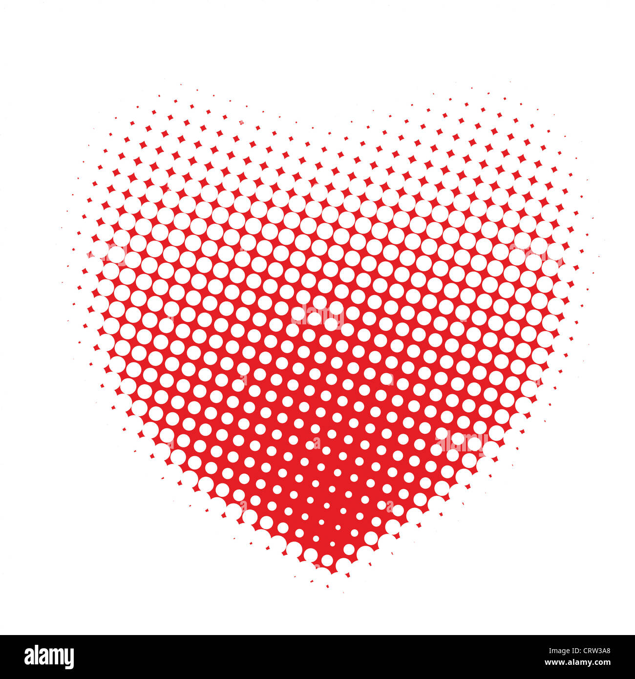 Halftone Heart on white background Stock Photo - Alamy
