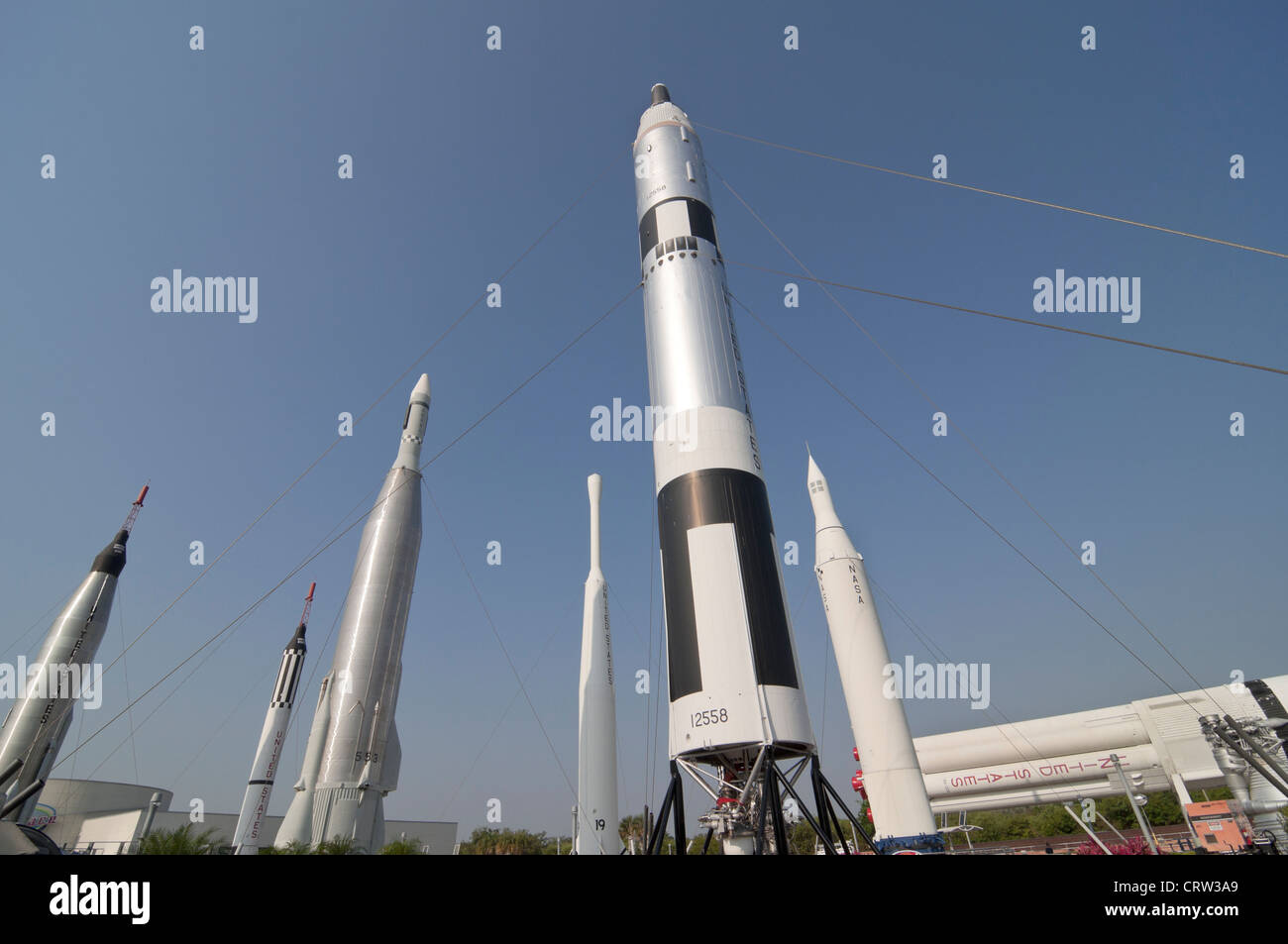 Rocket garden at the nasa kennedy space center visitor complex hi-res ...
