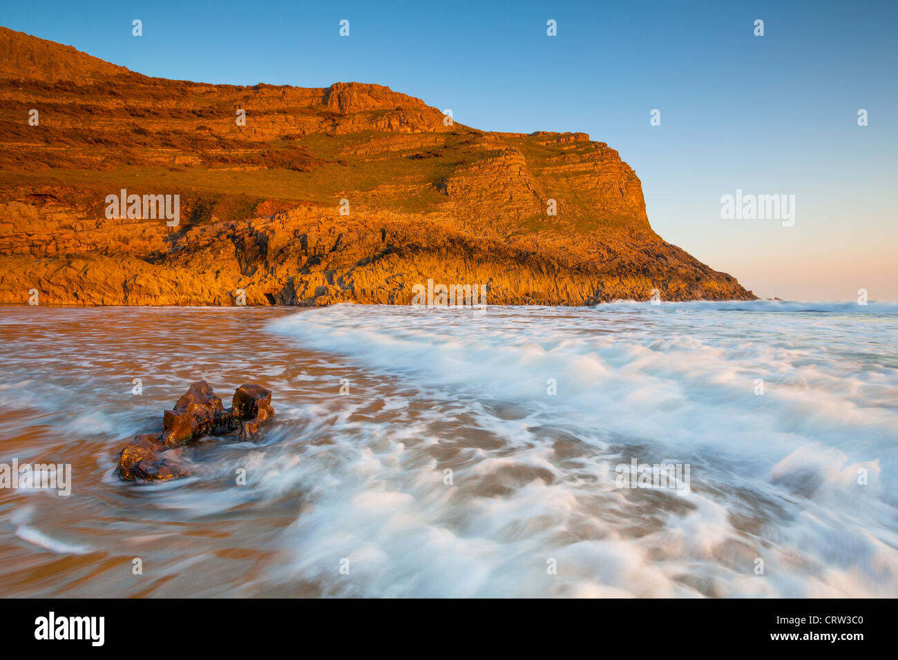 Mewslade Bay and Thurba, Gower, Wales Stock Photo - Alamy