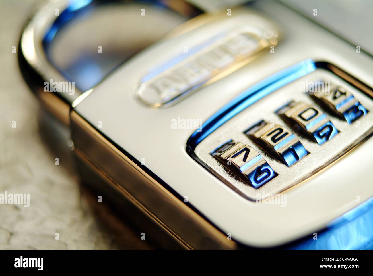 Lock with combination Stock Photo - Alamy