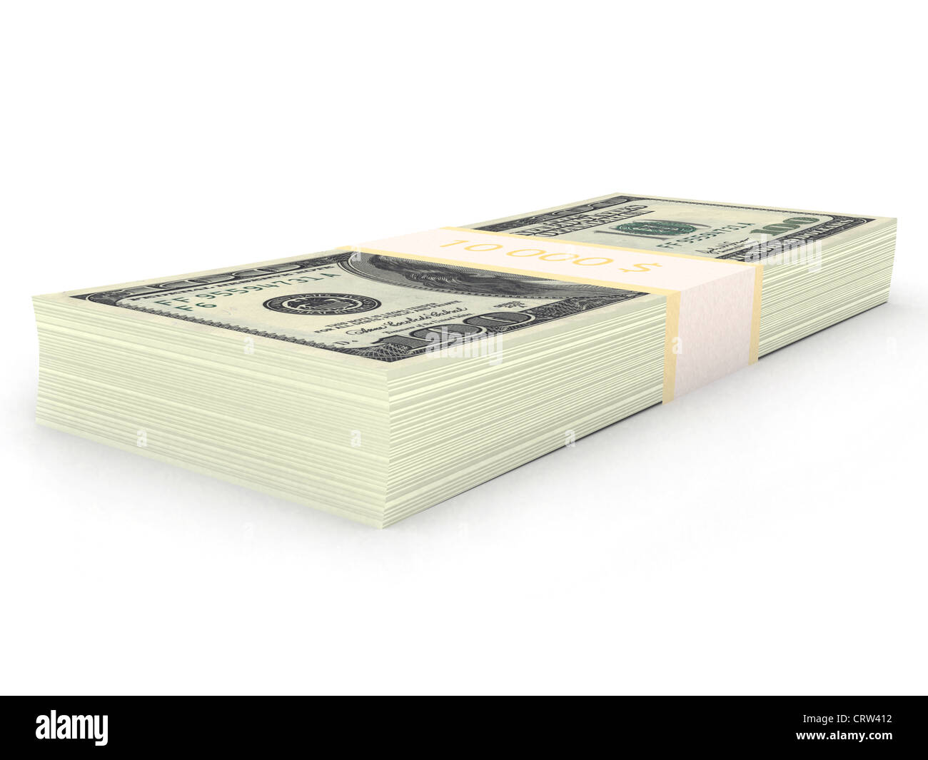 Pack of money. 3d rendered image Stock Photo - Alamy