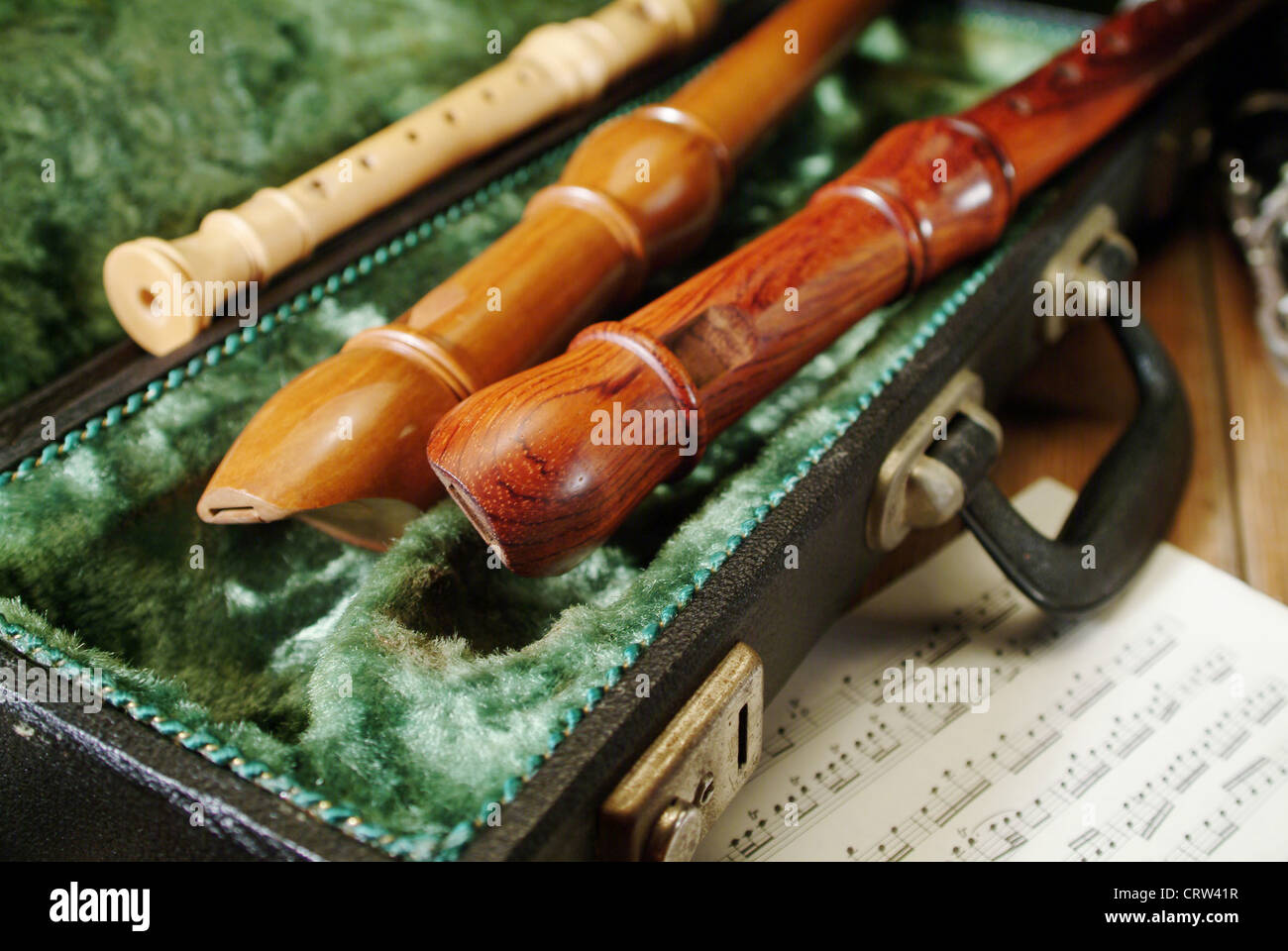 Flutes with different grades Stock Photo - Alamy
