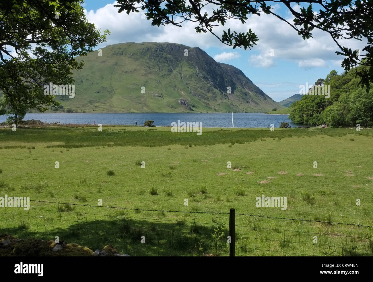 Crummock Water in Cumbria photographed from the Southern end Stock ...