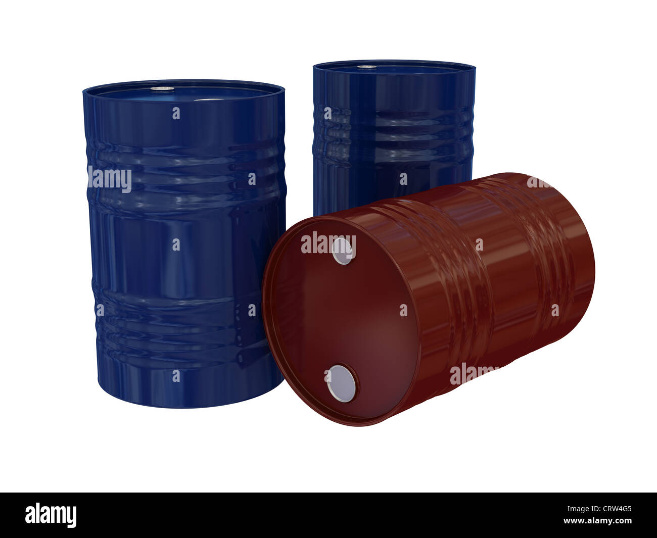 Fuel drum over white background. 3d rendered image Stock Photo - Alamy