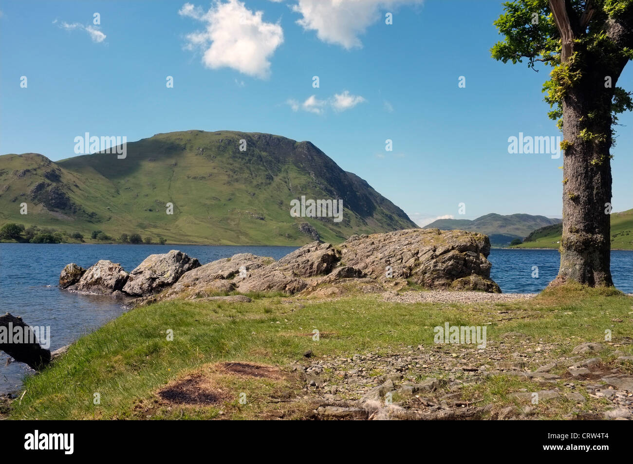 Crummock Water in Cumbria photographed from the Southern end Stock ...