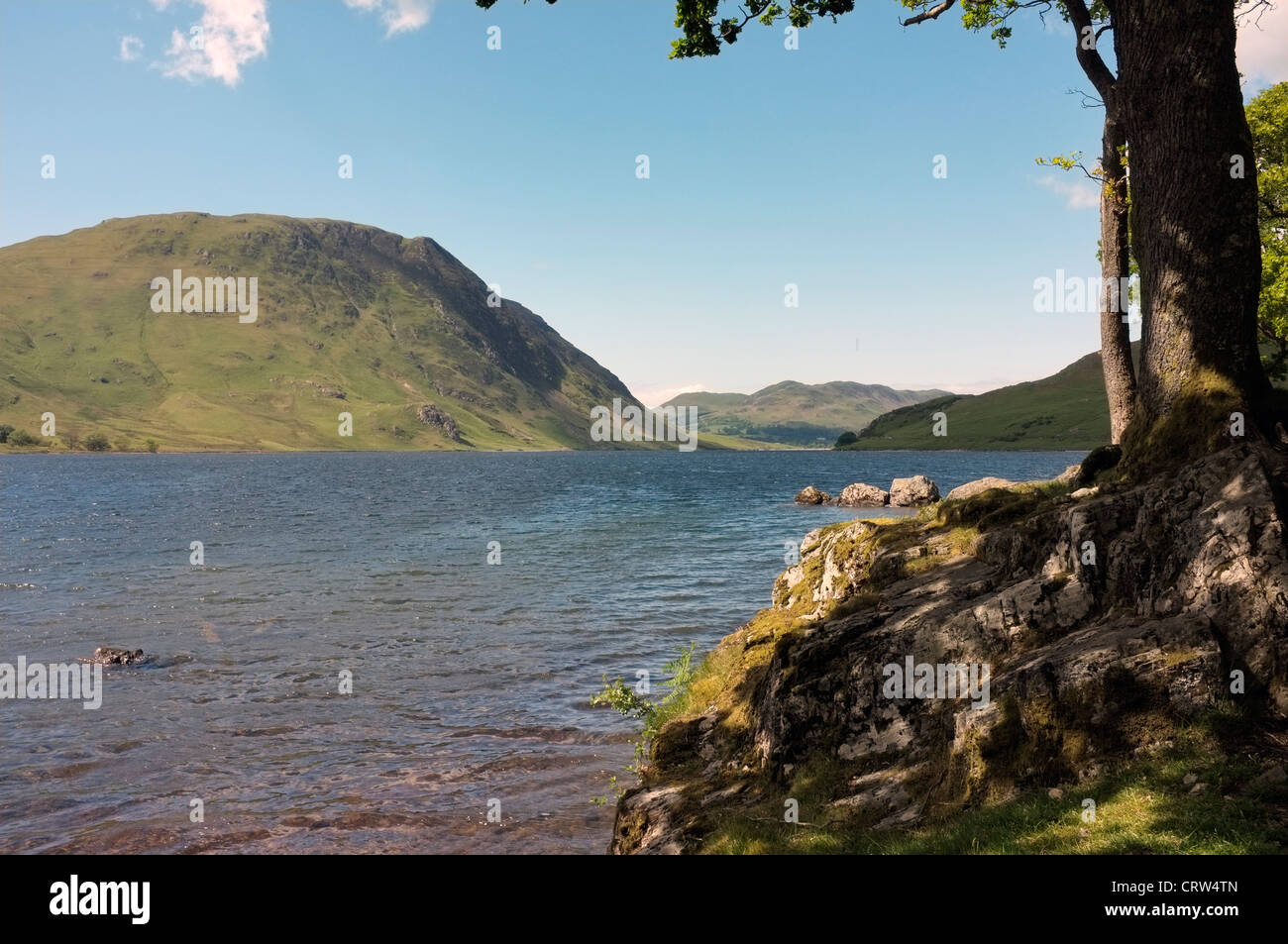 Crummock Water in Cumbria photographed from the Southern end Stock ...