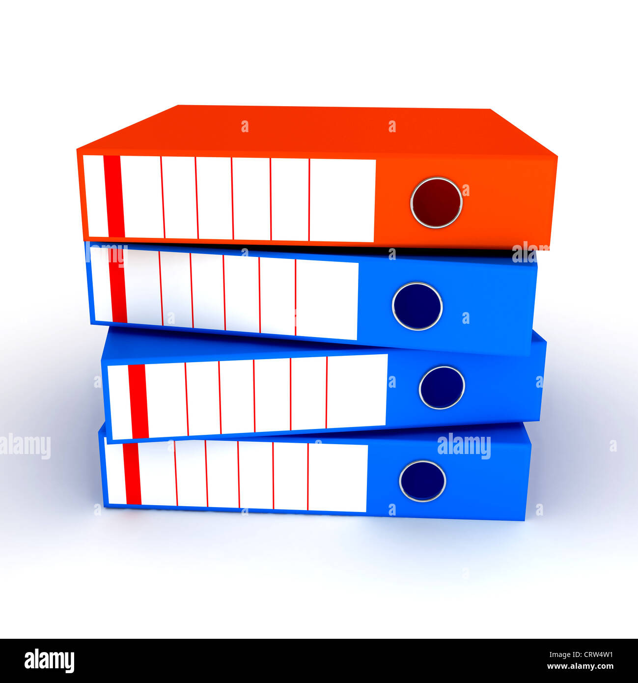 Folders on white background Stock Photo - Alamy