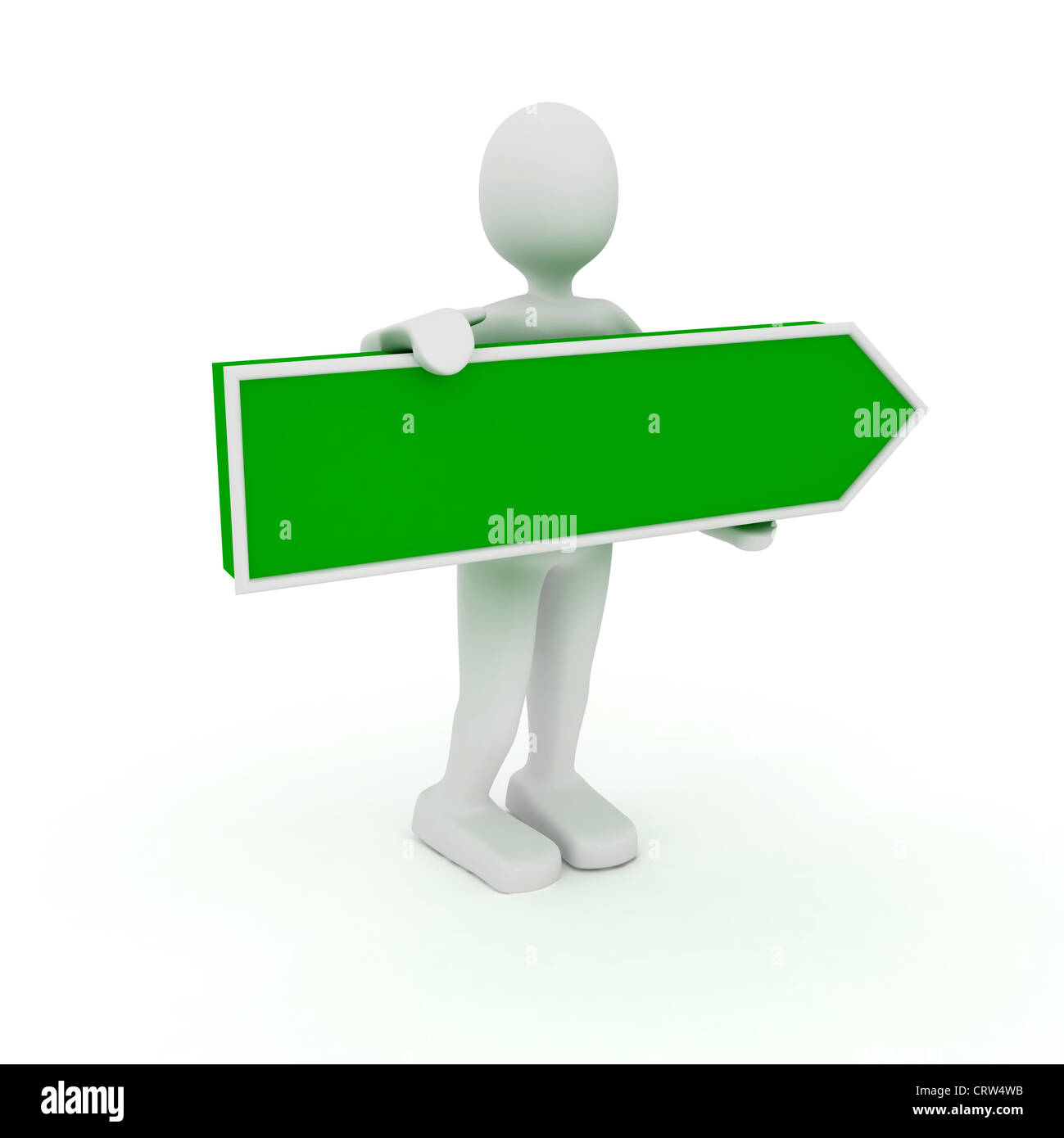 3d person with arrow sign Stock Photo - Alamy