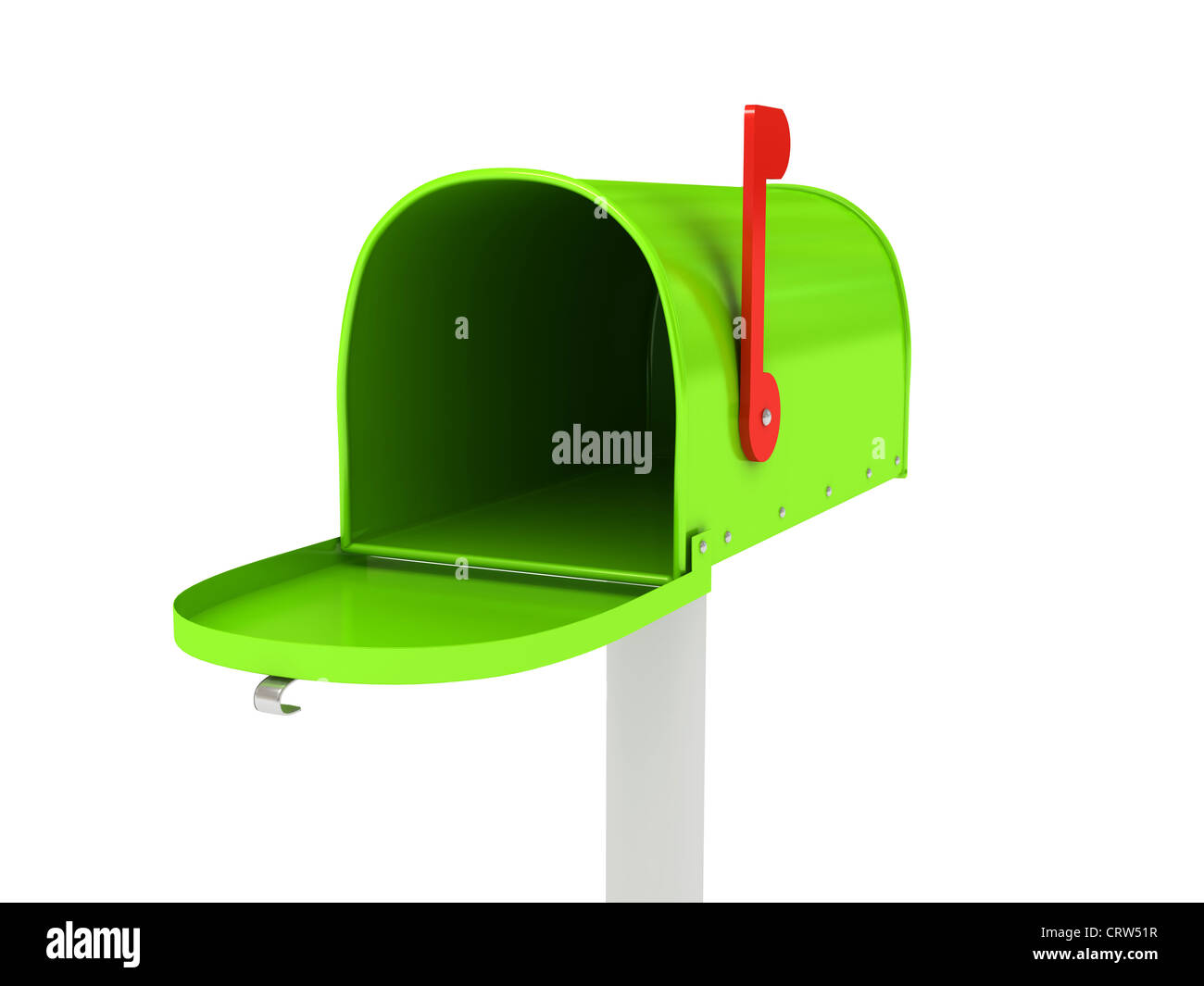 Mailbox over white background. 3d rendered image Stock Photo - Alamy