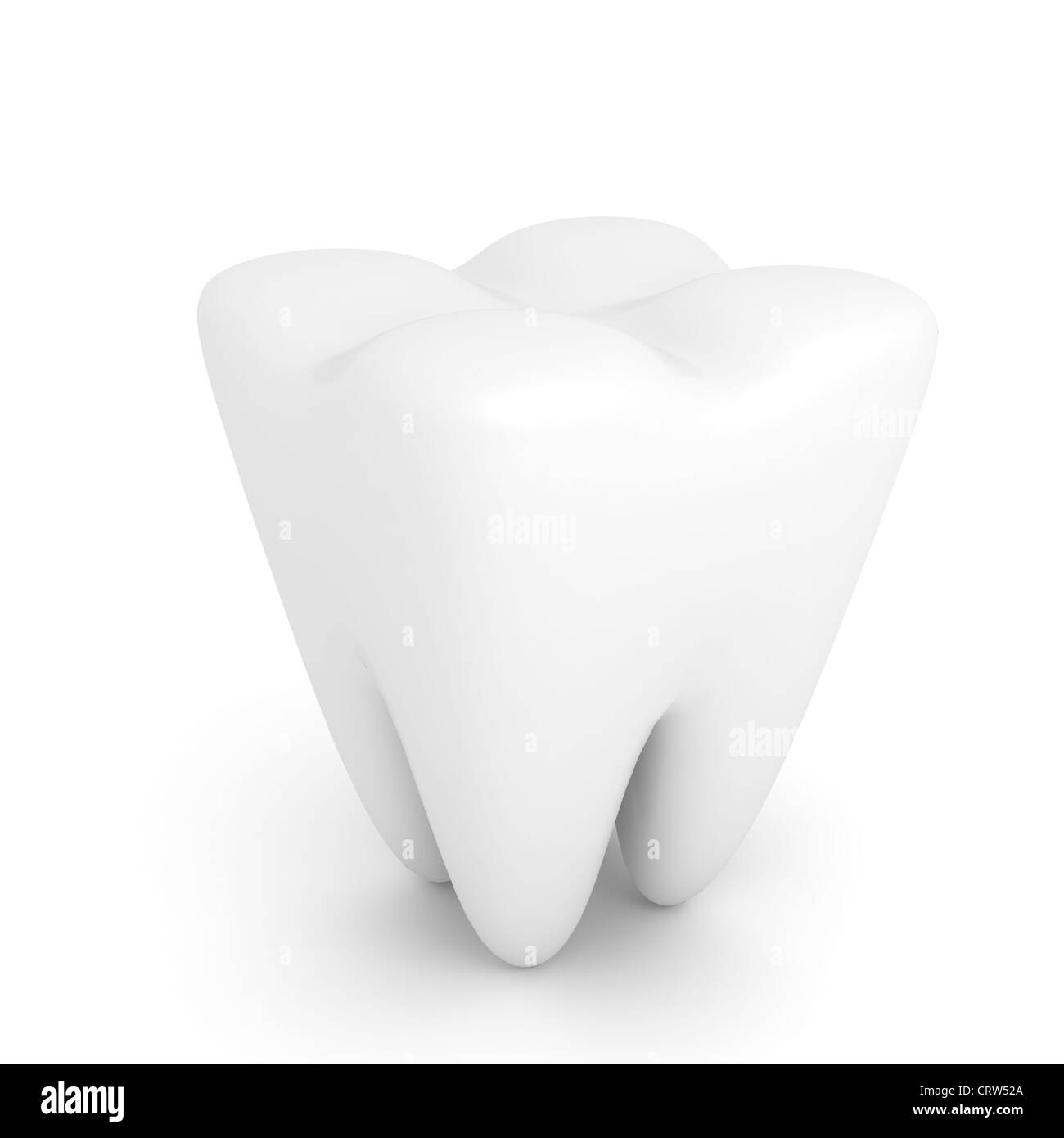 Tooth over white background. 3d render Stock Photo - Alamy