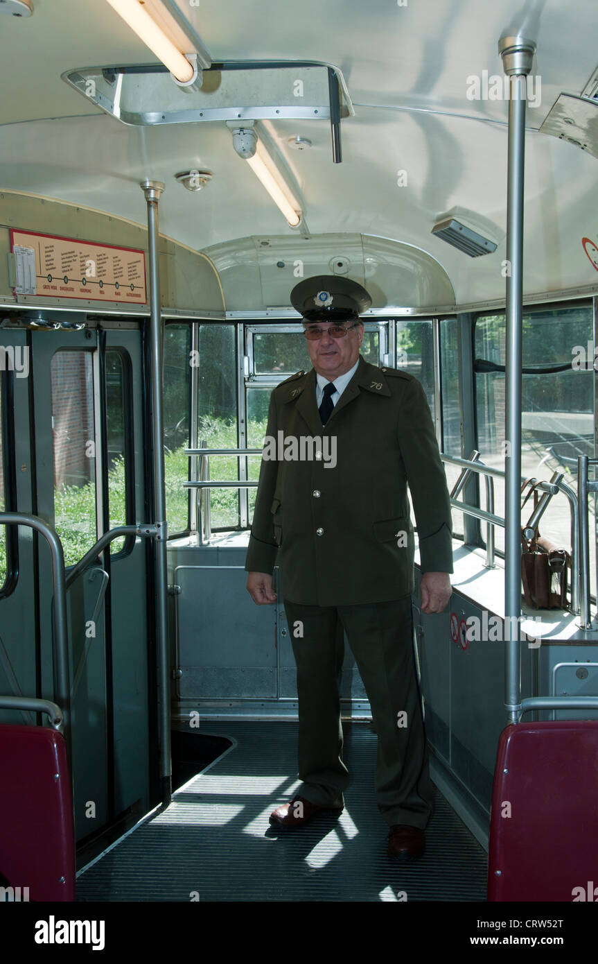male tram driver in old uniform Stock Photo - Alamy