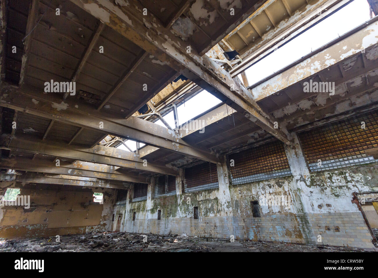 ruins of a very heavily polluted industrial factory, place was known as ...
