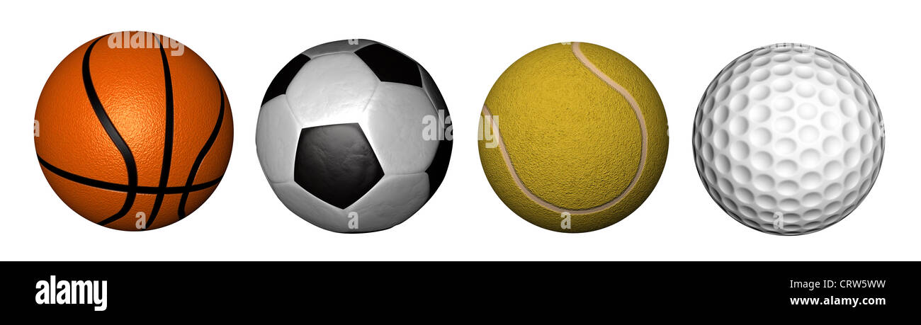 Golf Soccer Football Collection Stock Photo - Alamy