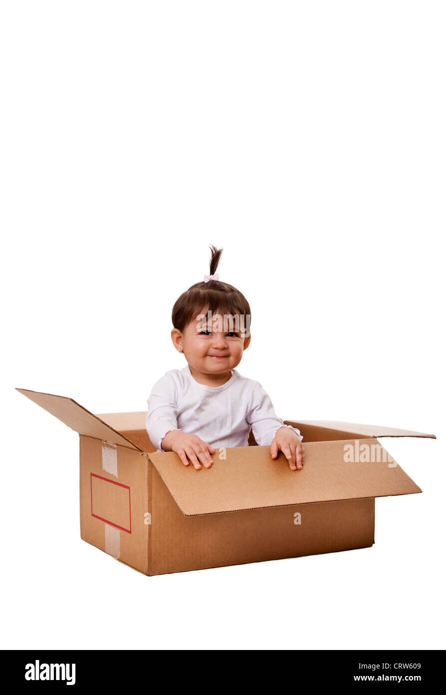 Baby inside gift box isolated hi-res stock photography and images - Alamy