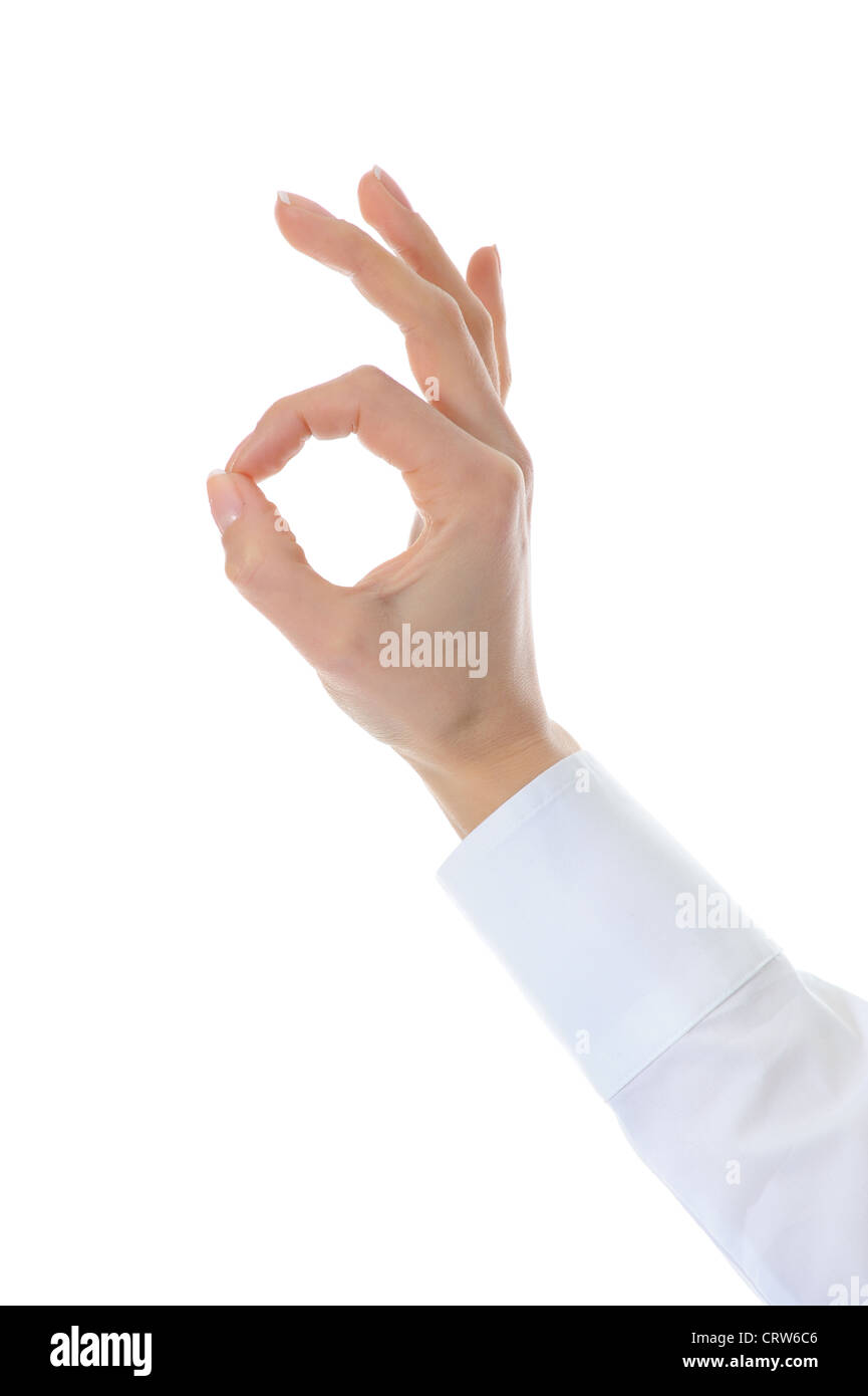 Hand OK sign Stock Photo - Alamy