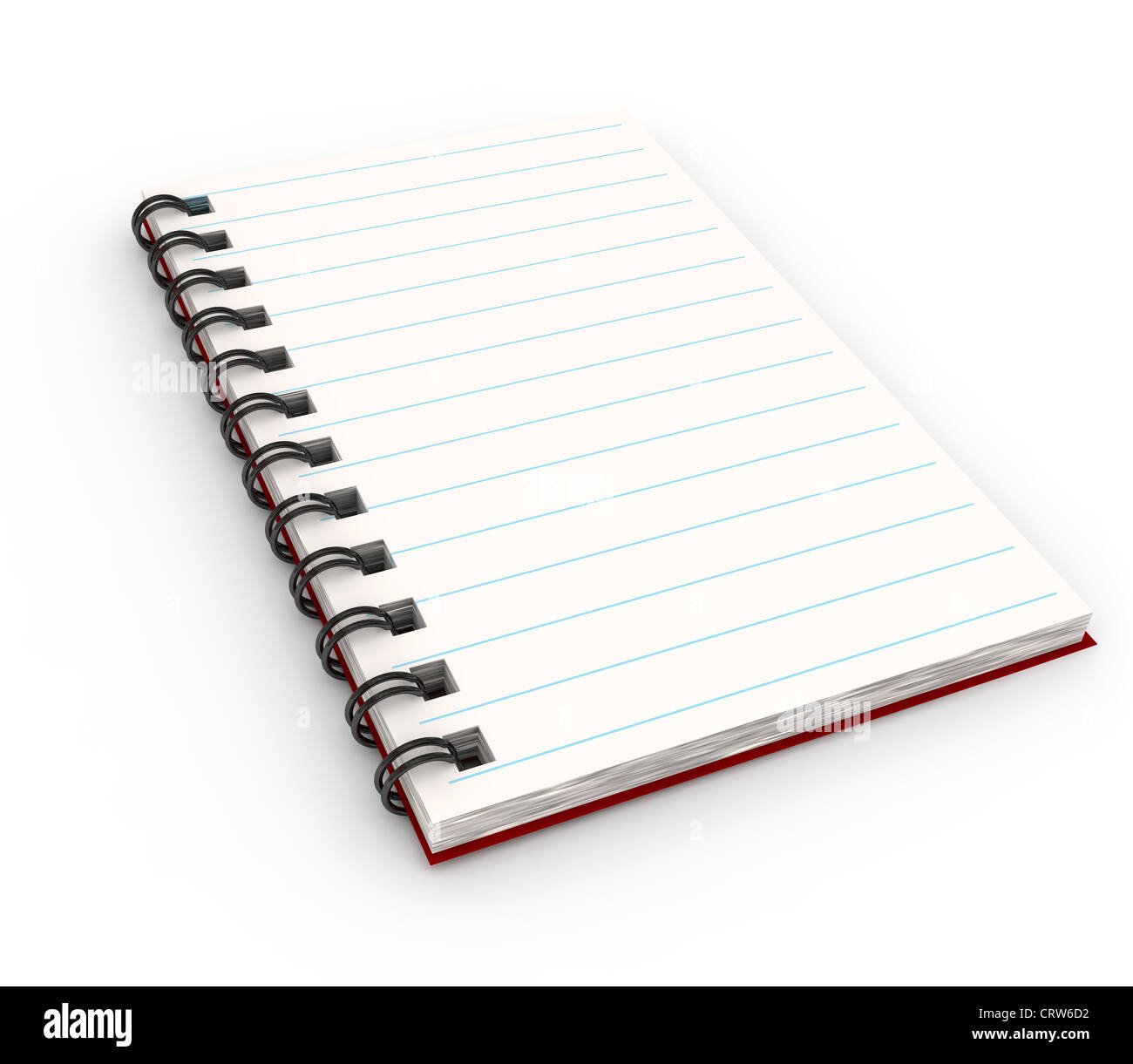 Notebook over white background. 3d rendered image Stock Photo - Alamy