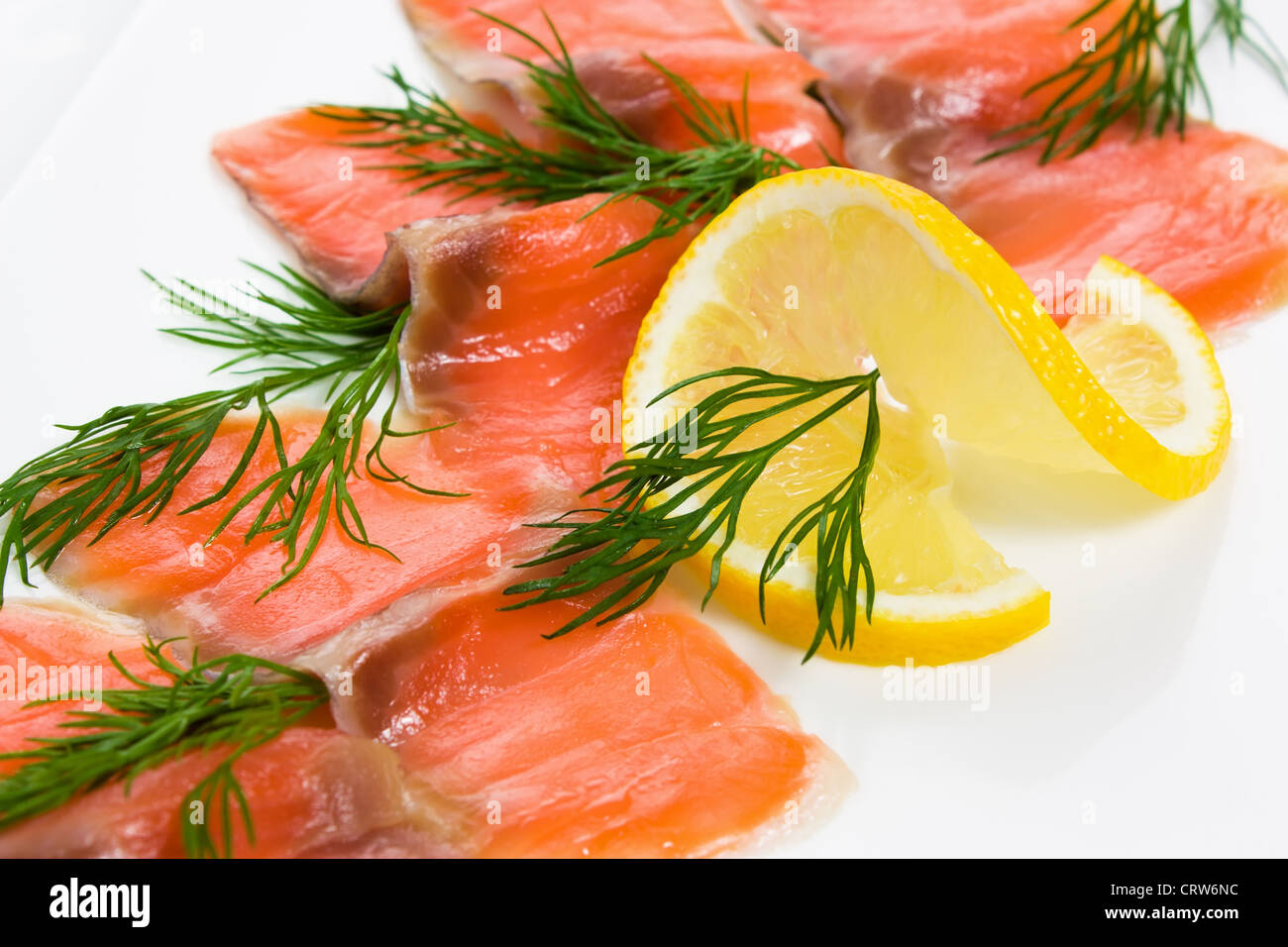 Slices smoked salmon Stock Photo - Alamy