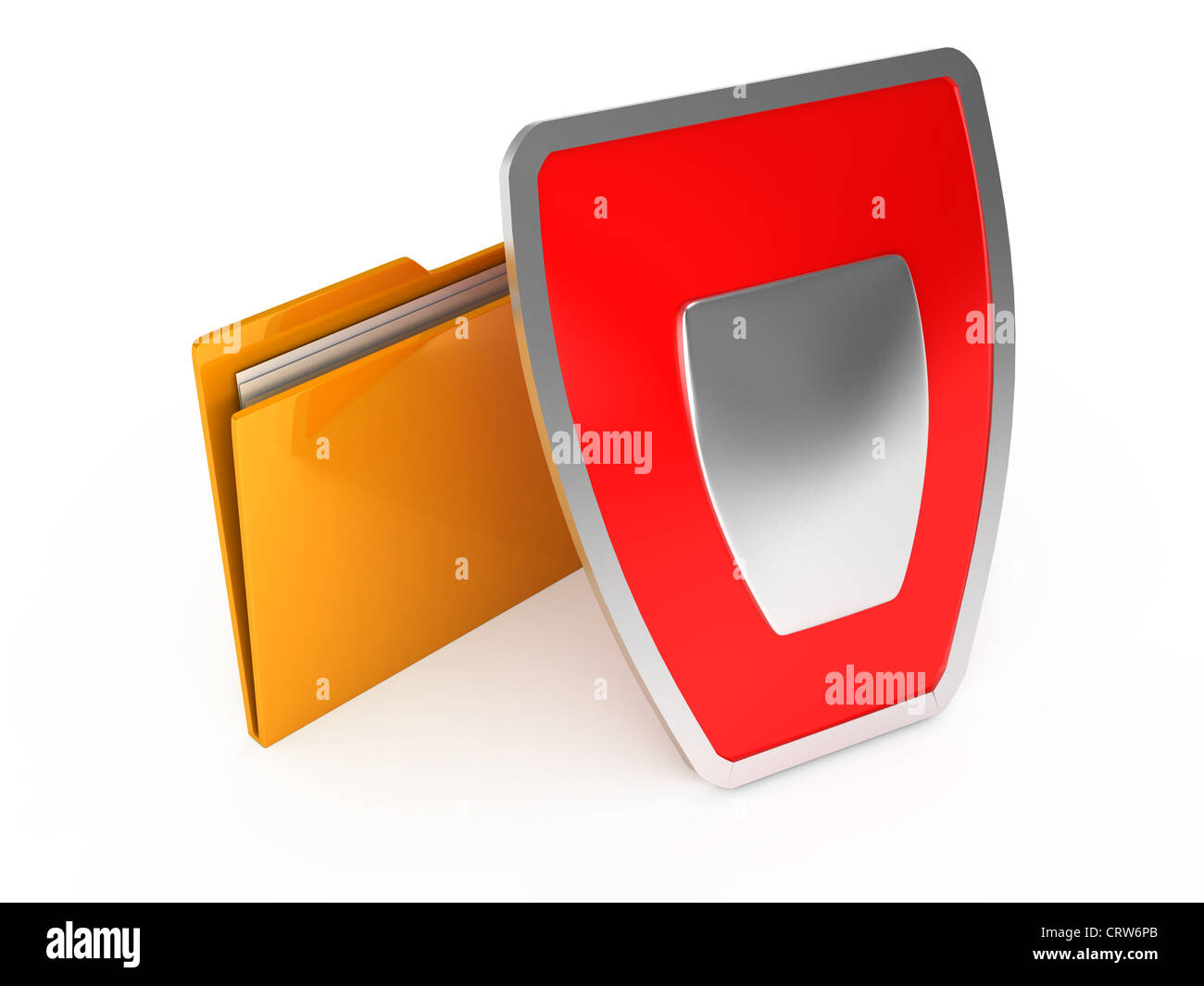 Folders on white background Stock Photo - Alamy