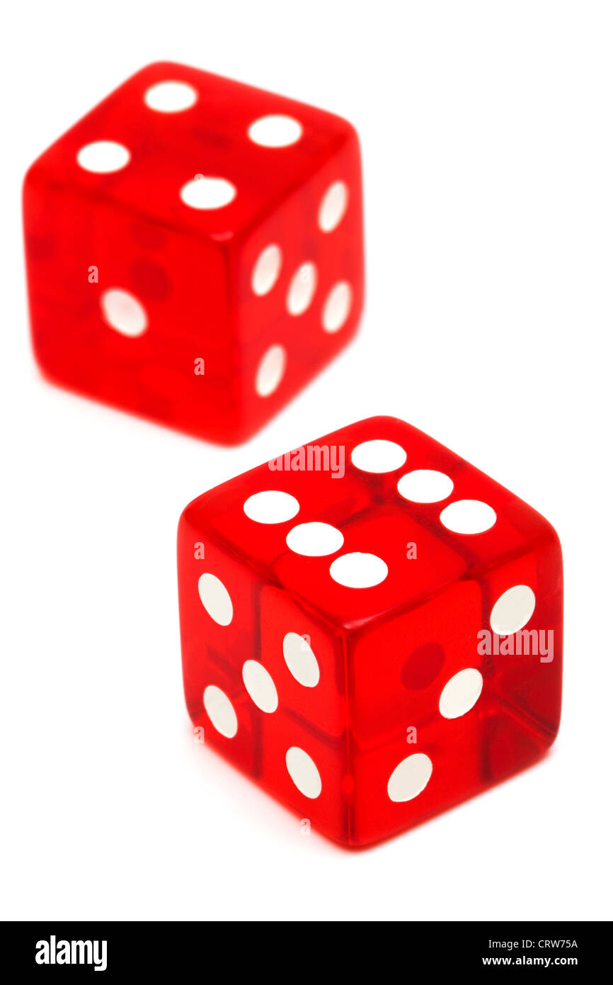 Two red transparent dice hi-res stock photography and images - Alamy