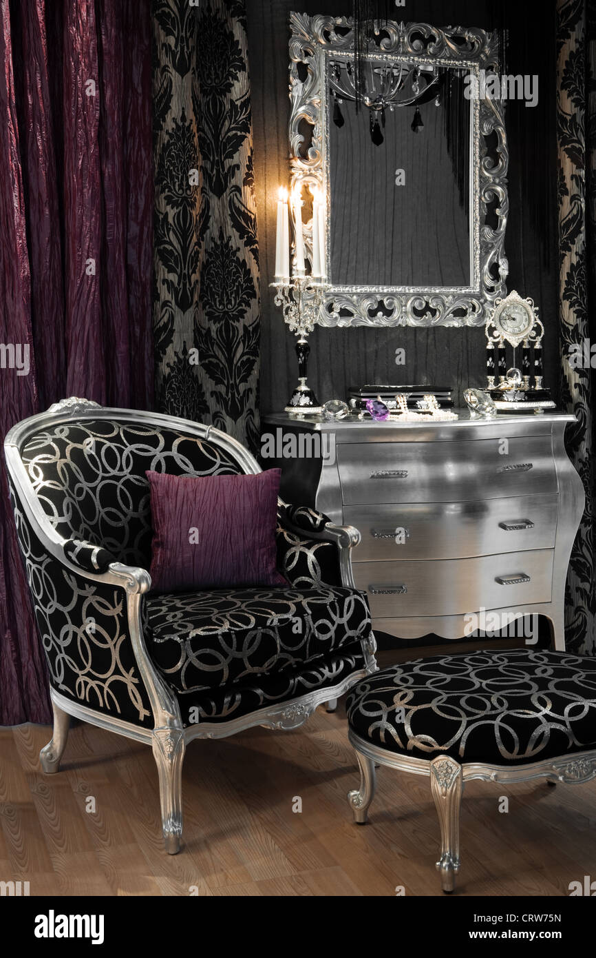 clock and burning candles Stock Photo - Alamy