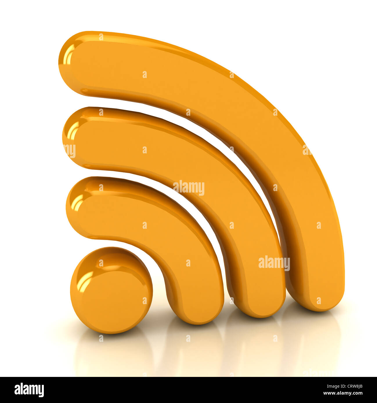 Wireless network sign over white. Computer generated image Stock Photo ...