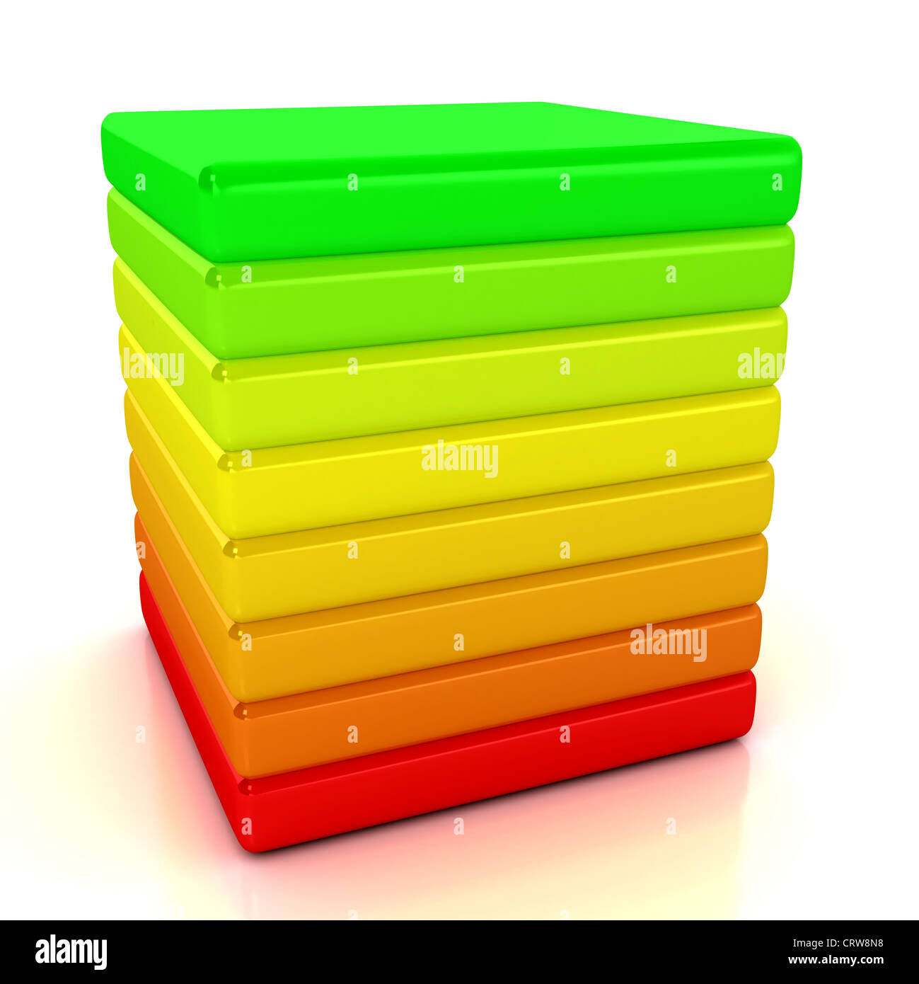 Energy chart over white background. Computer generated image Stock ...