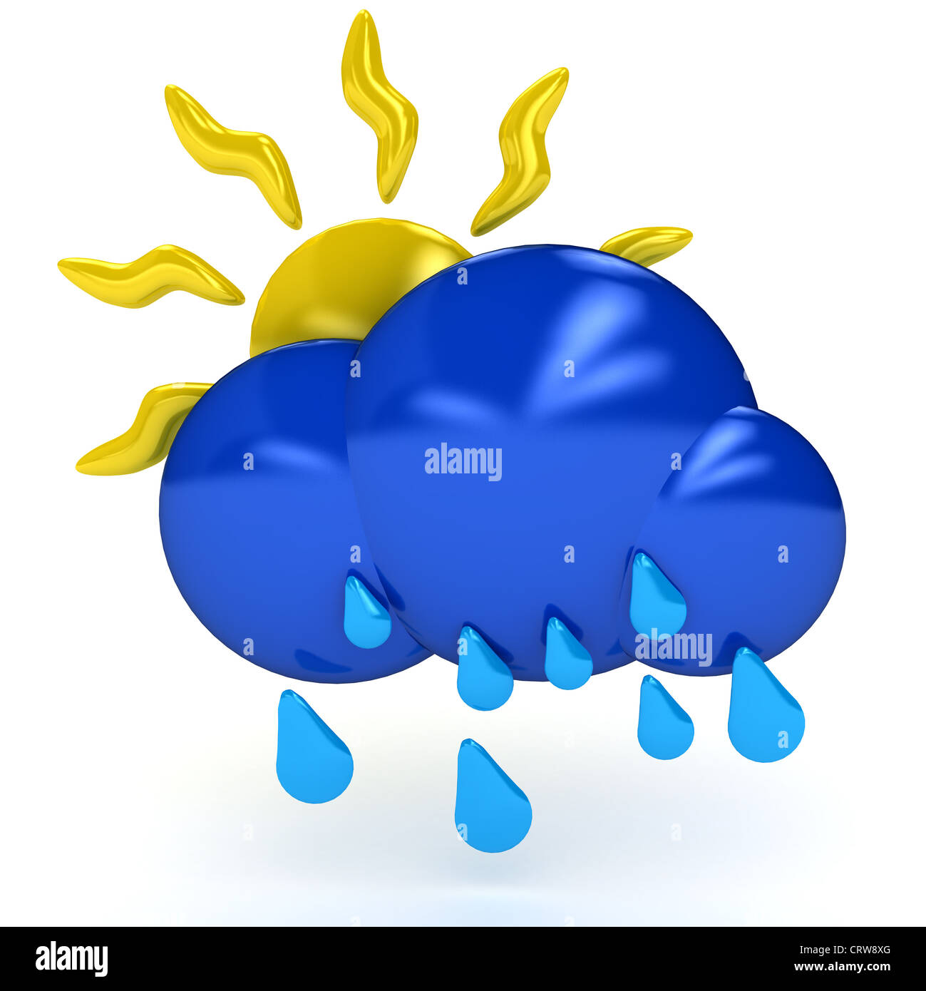 Weather symbol over white background. 3d computer generated image Stock ...