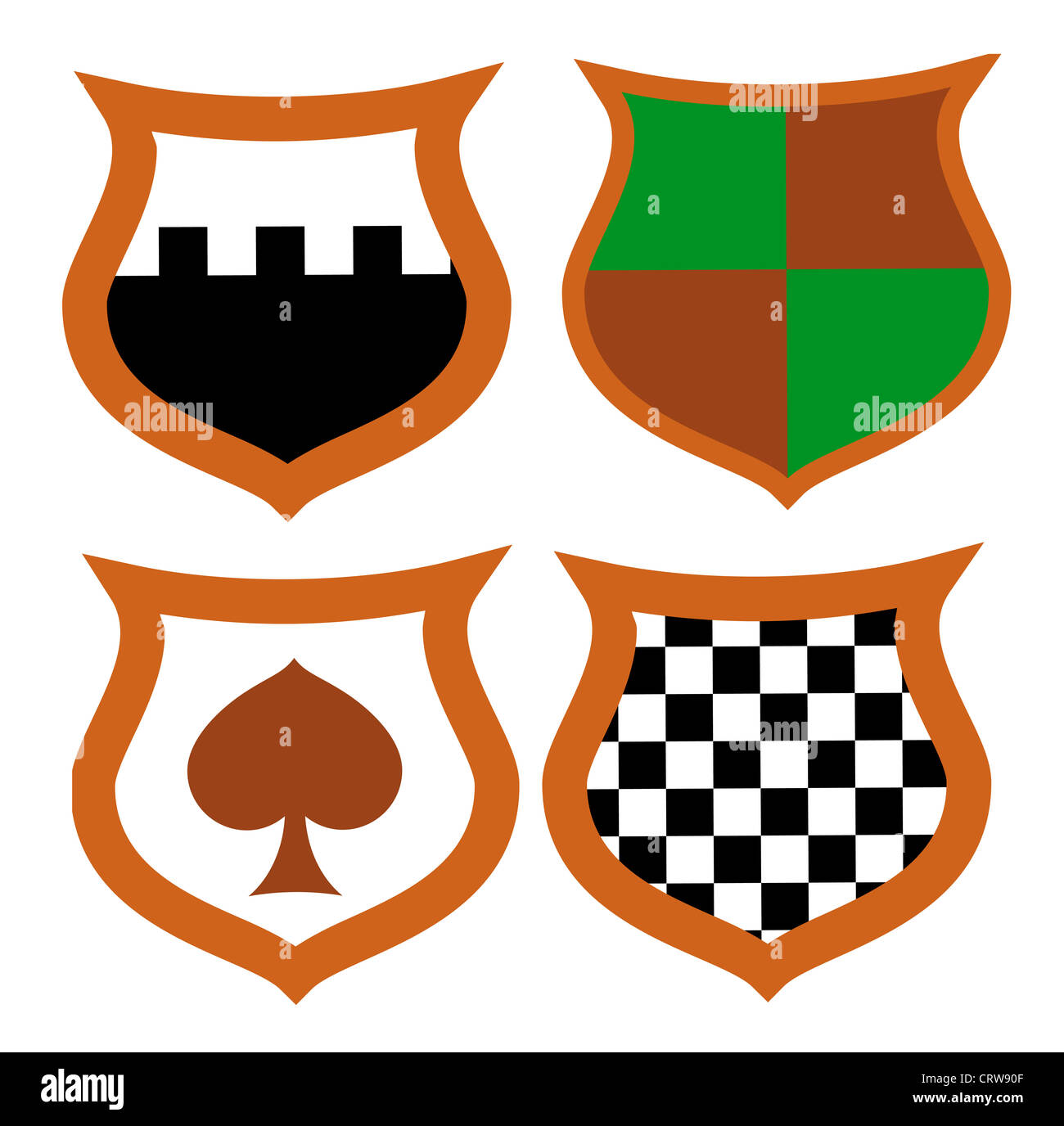 Medieval Heraldic Shield Illustration High Resolution Stock Photography ...